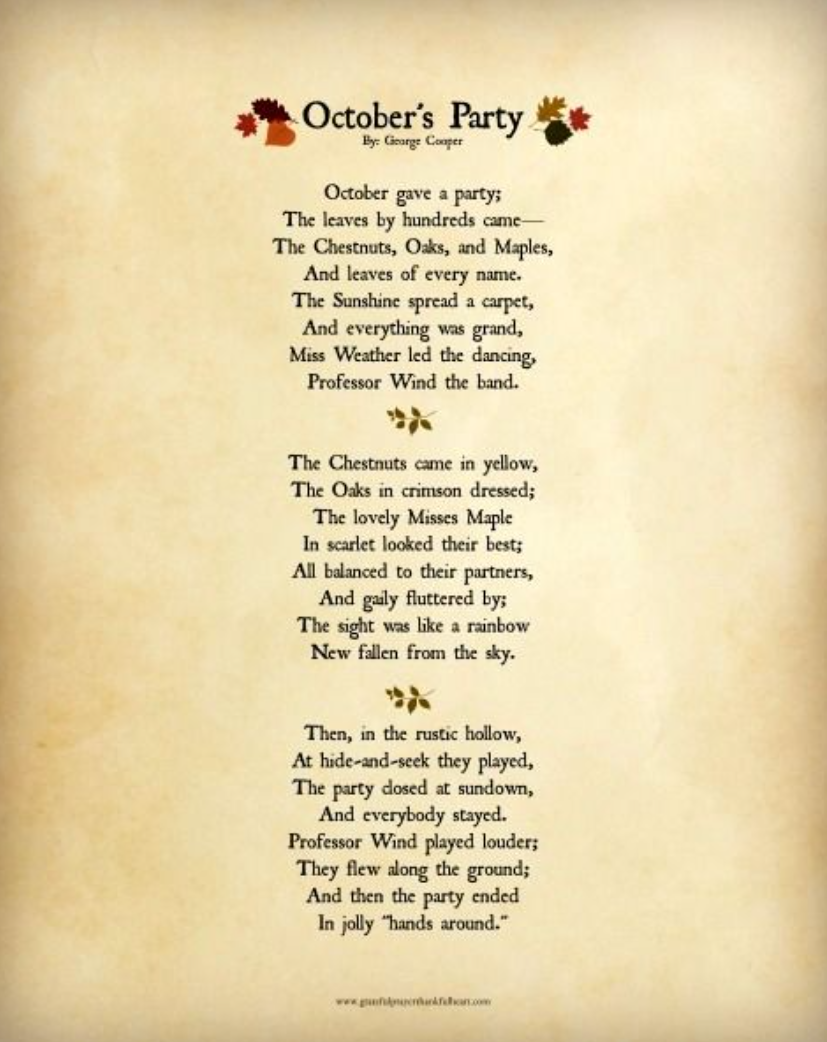 This Cool October Poem | Lex Writes On